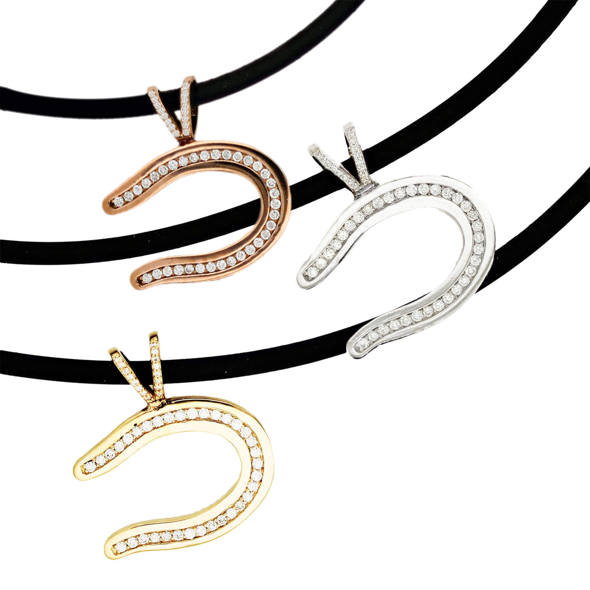 Diamond Slider Horseshoe Pendant – Bennett Fine Jewelry